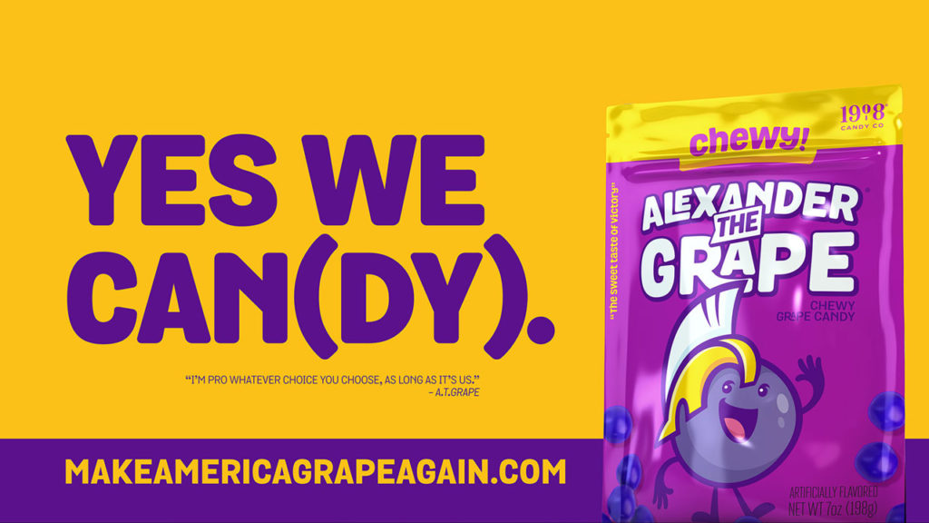 1908 Candy’s Alexander the Grape Launches “Make America Grape Again ...